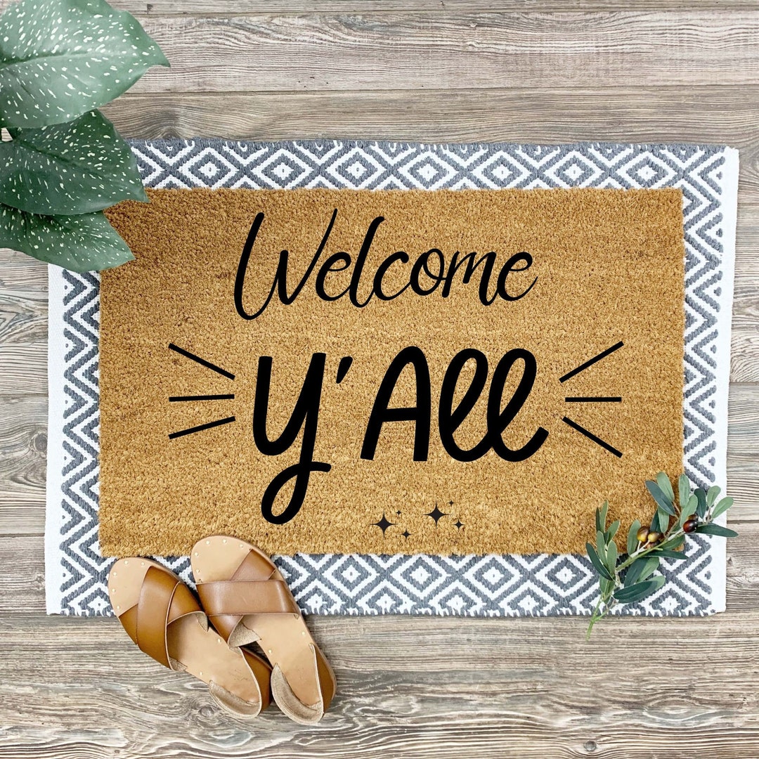 Welcome Y'all SVG PNG, Welcome Doormat SVG, Welcome Svg, Doormat ...