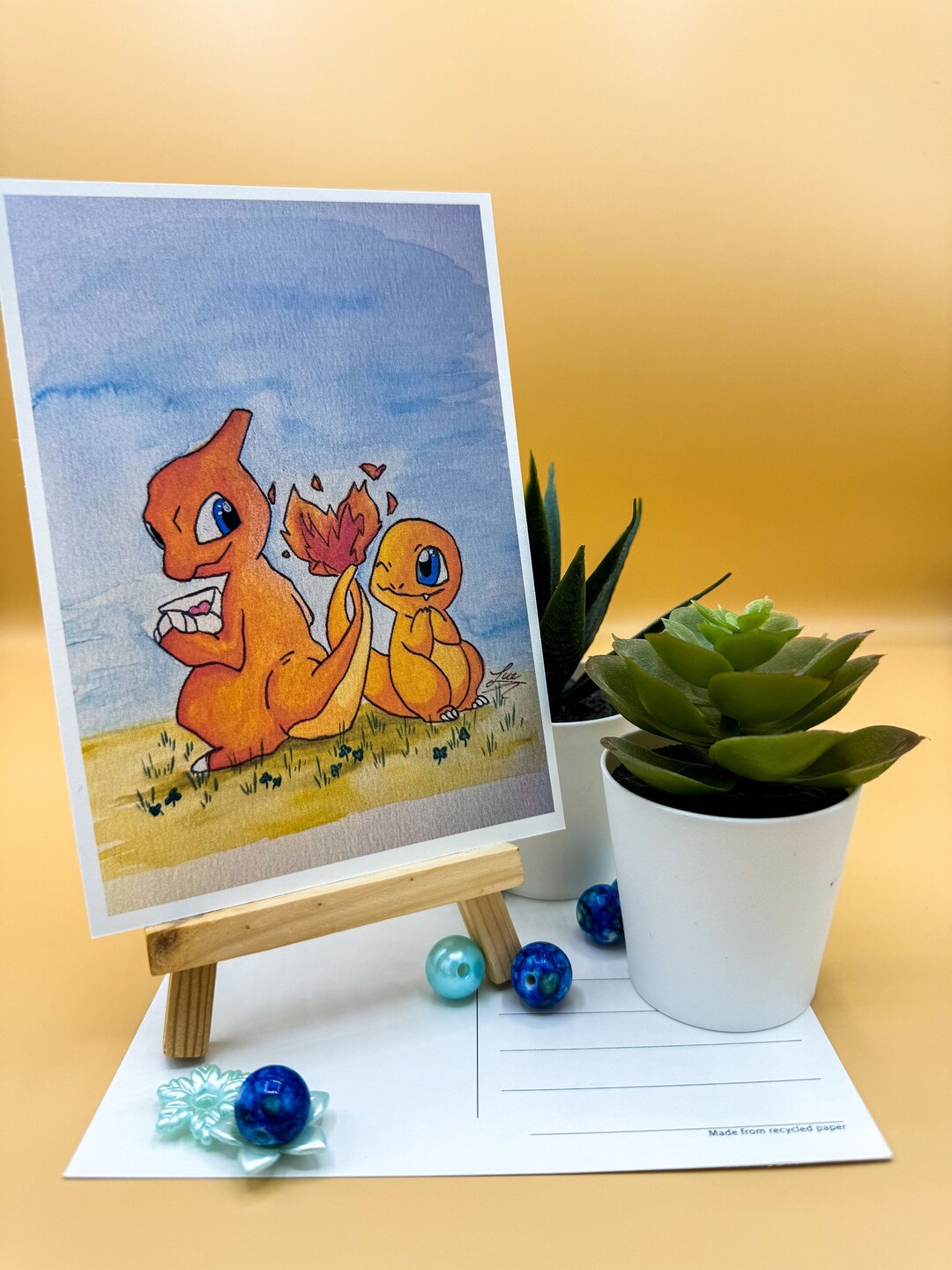 Hand-painted Pokemon Postcards - Unique Motifs for Collectors - Etsy