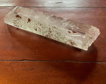 Unpolished Garden Quartz Aka Lodolite Point With Green Chlorite Phantom ...