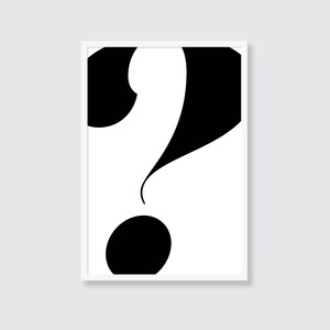 Question Mark Poster - Etsy