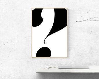 Question Mark - Downloadable Poster - Digital Print - Graphic Poster ...