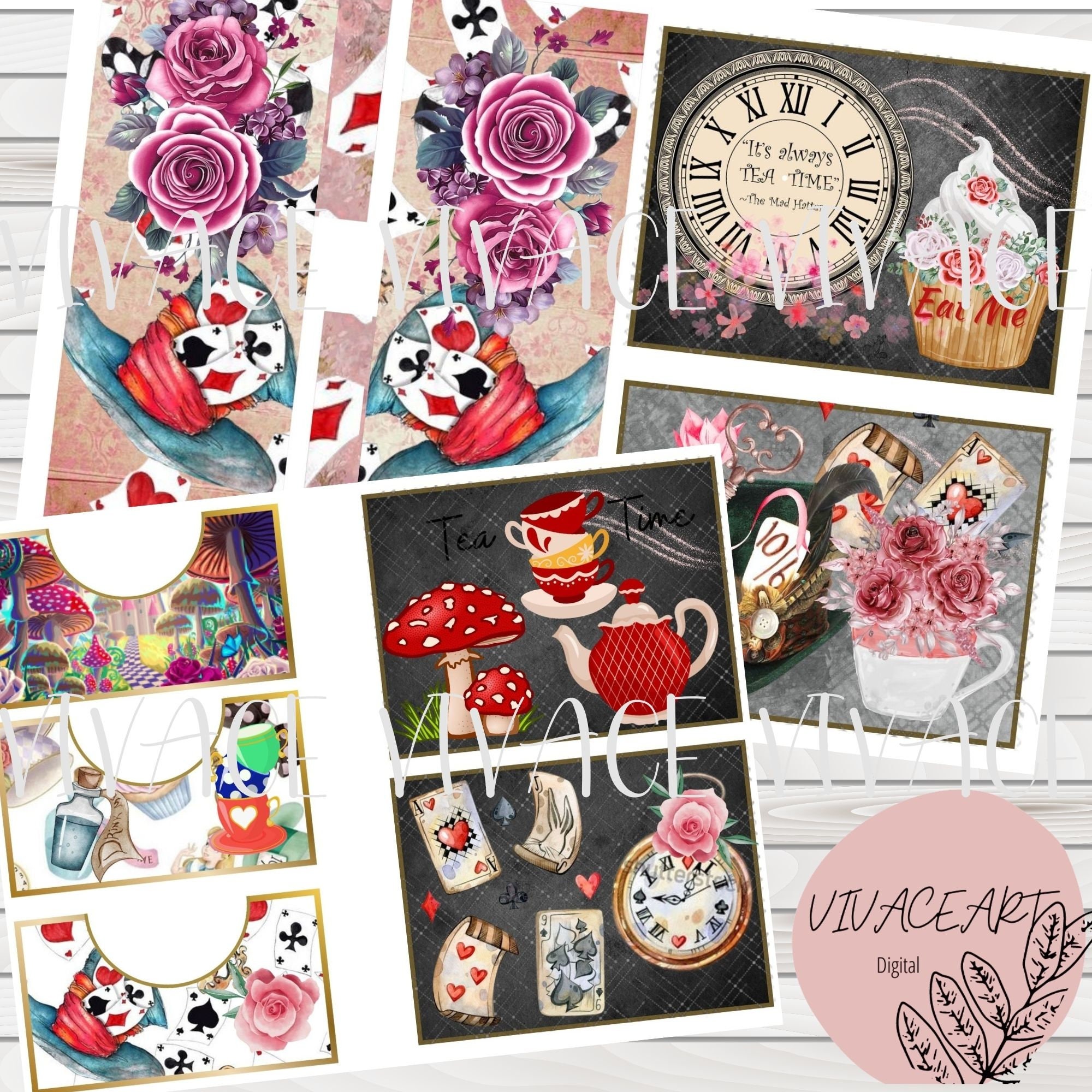 Alice in Wonderland Journal Pages: Printable Ephemera (digital Download ...