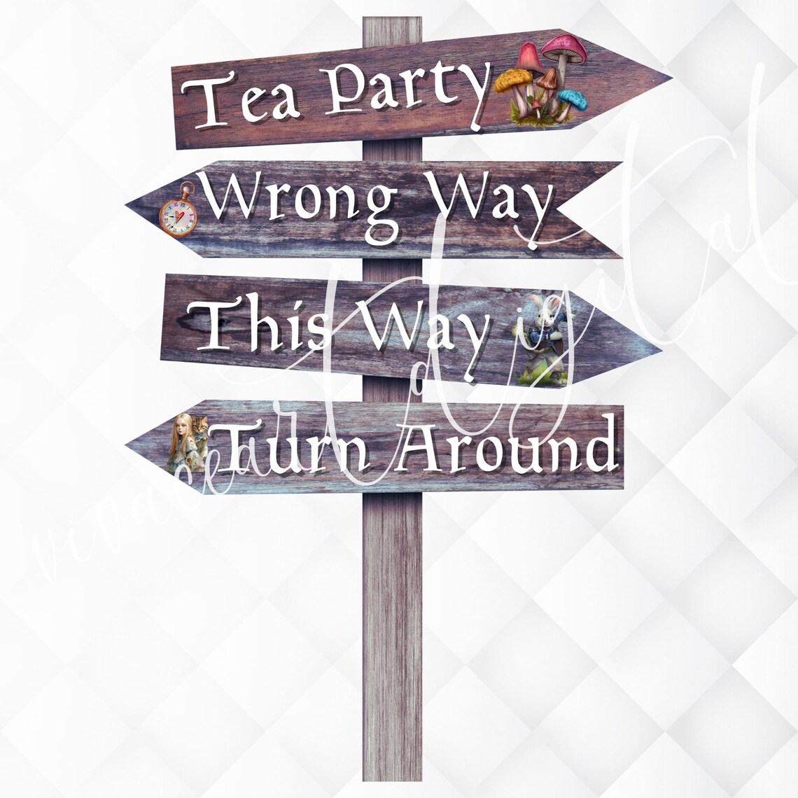 Alice in Wonderland Arrows, Aline in Wonderland Party Signs, Party ...