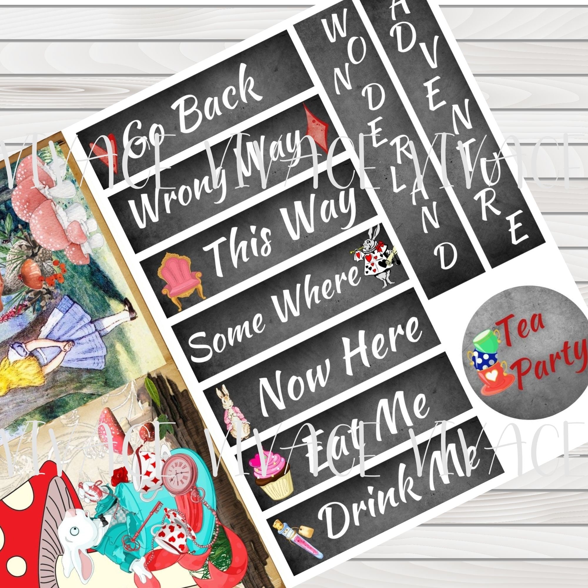 Alice in Wonderland Journal Pages: Printable Ephemera (digital Download ...
