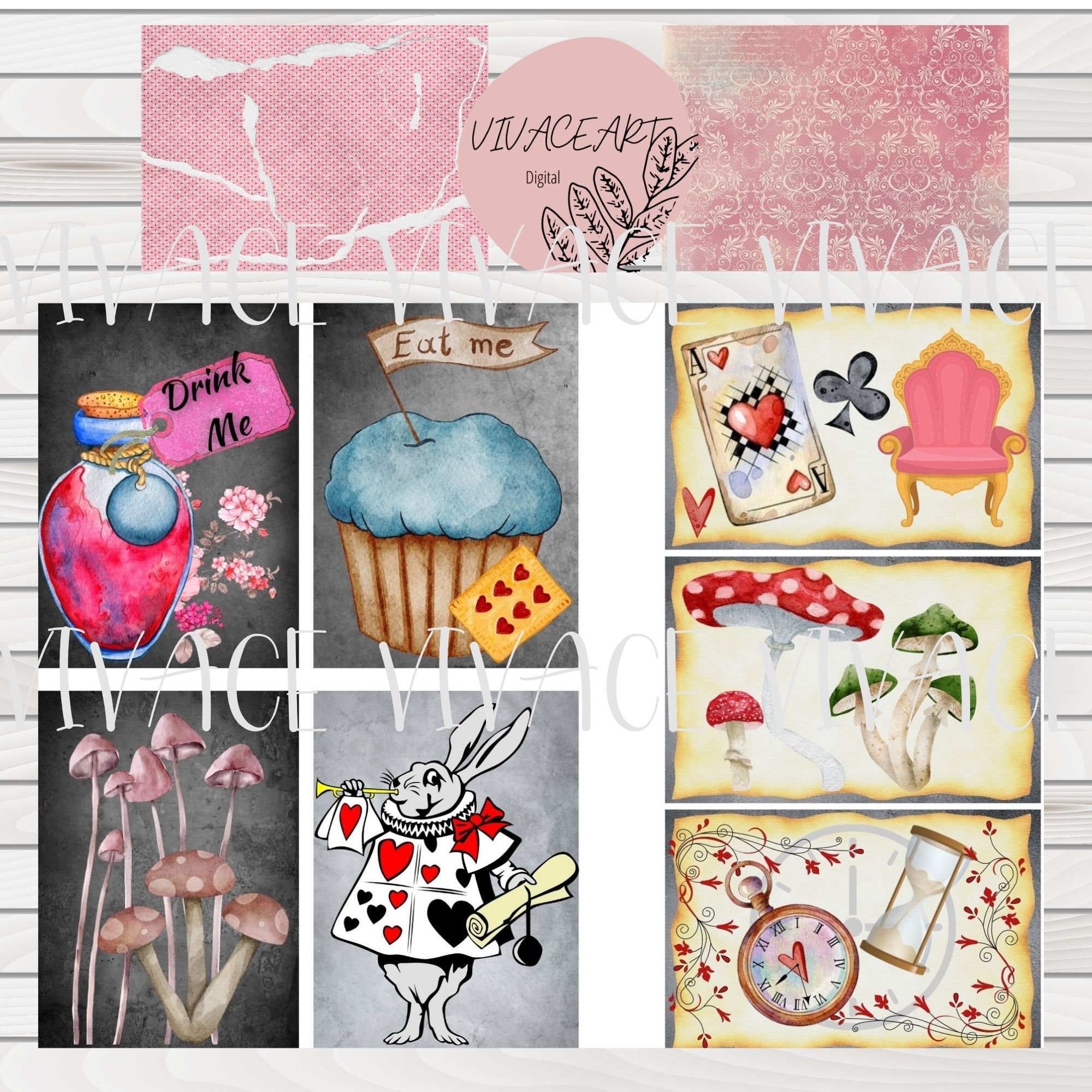 Alice in Wonderland Journal Pages: Printable Ephemera (digital Download ...