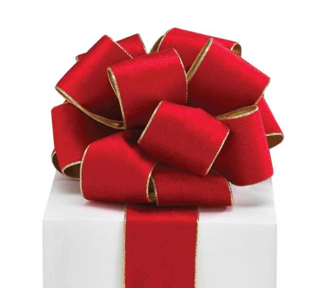 Red Velvet Wired Ribbon 2.5 Inches #40 Bow Ribbon - Etsy