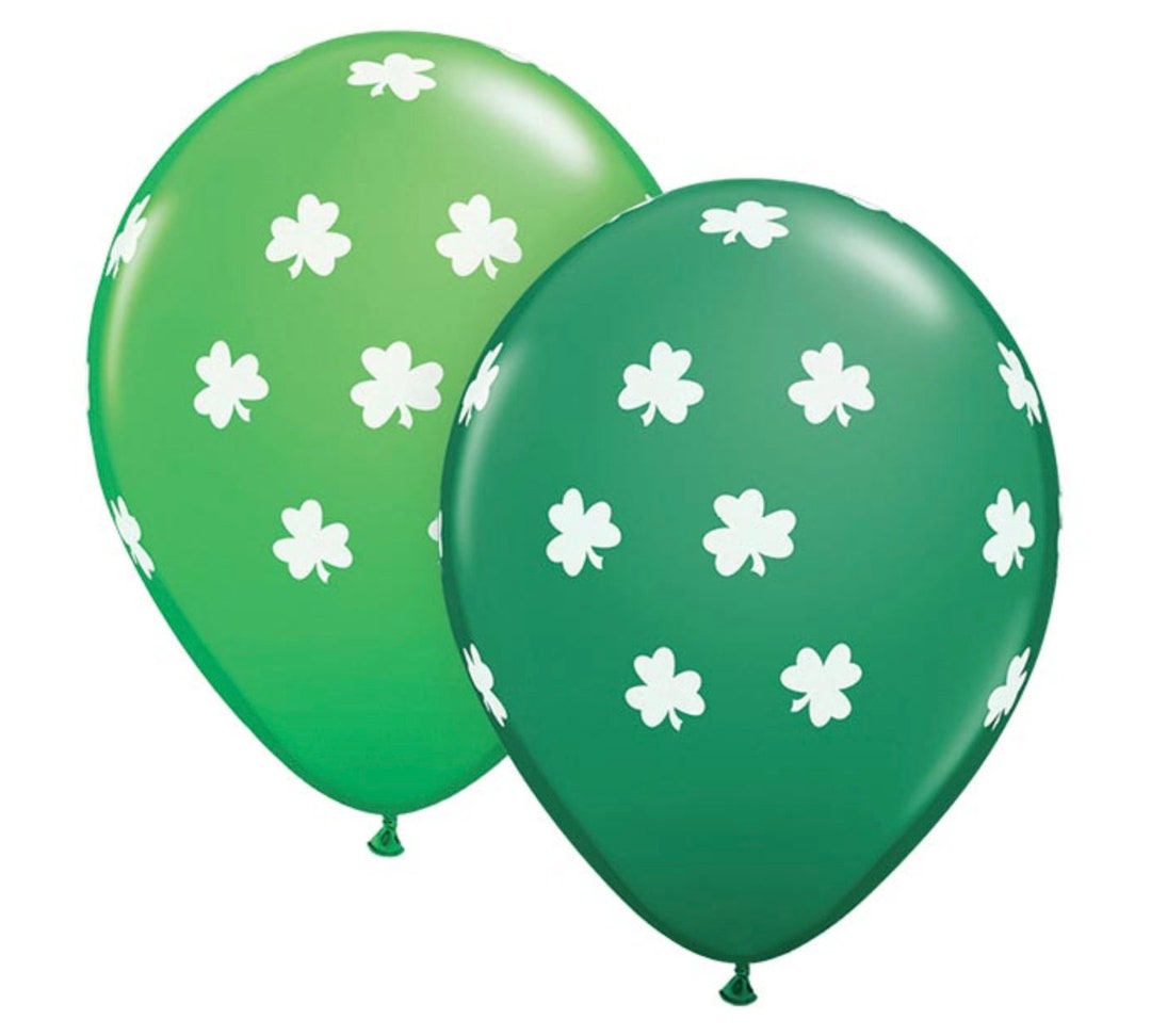 11 Inch Latex St Patricks Day Shamrock Balloons Party Balloons Green ...