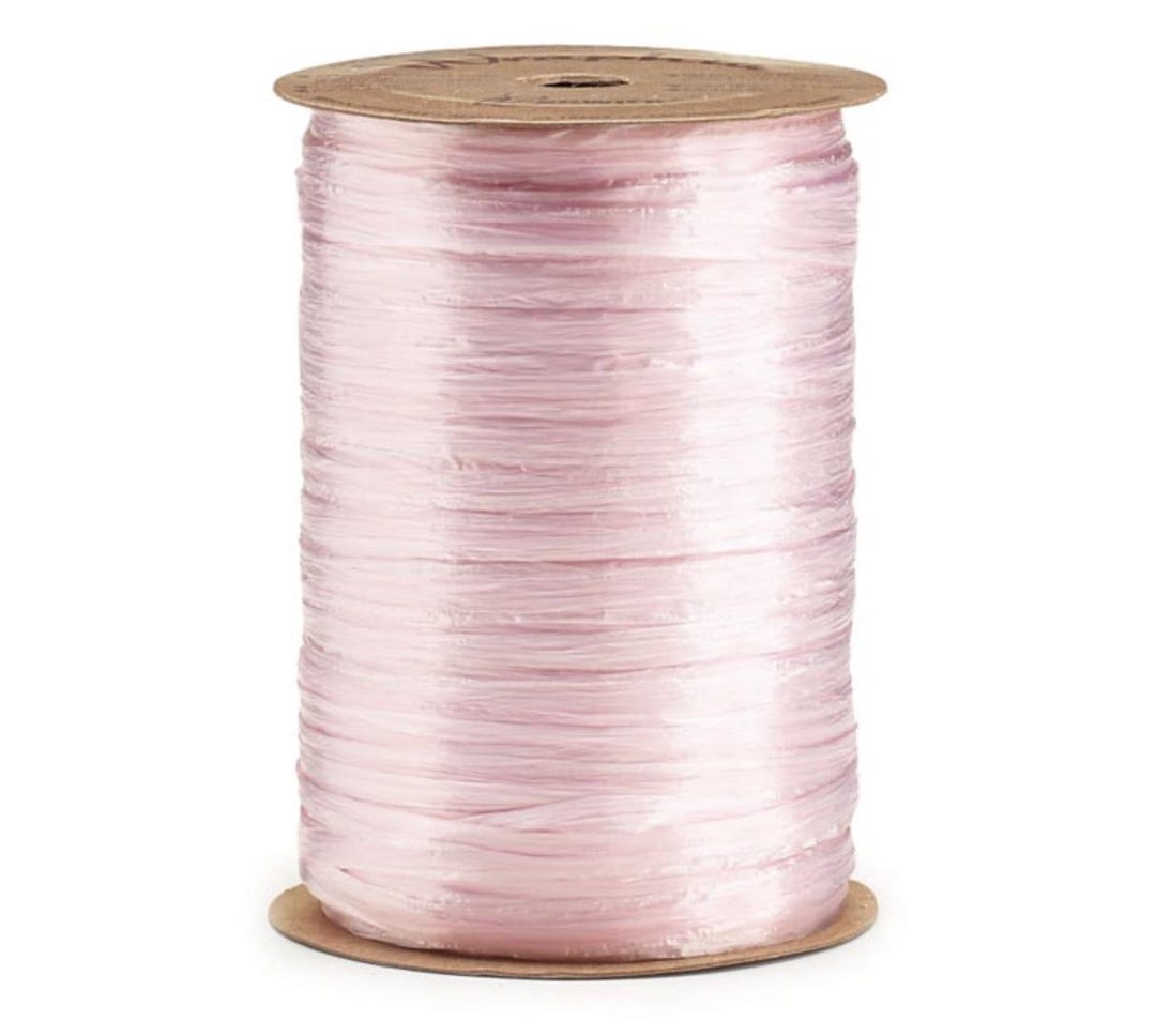 Pearl Pink Raffia Ribbon - 100 Yard Roll Elegant & Versatile for Gift ...