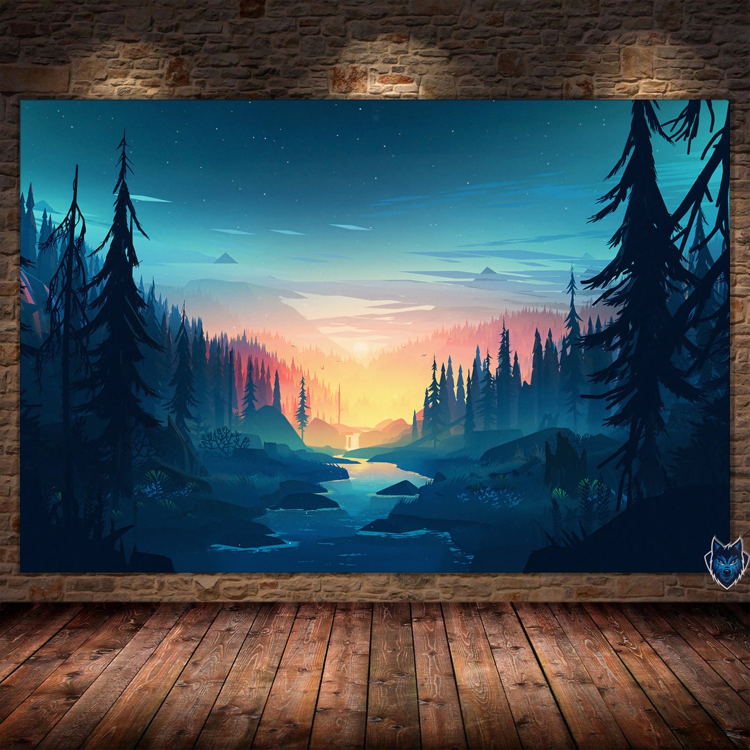 Firewatch Poster Shoshone National Forest Wall Art Rolled - Etsy