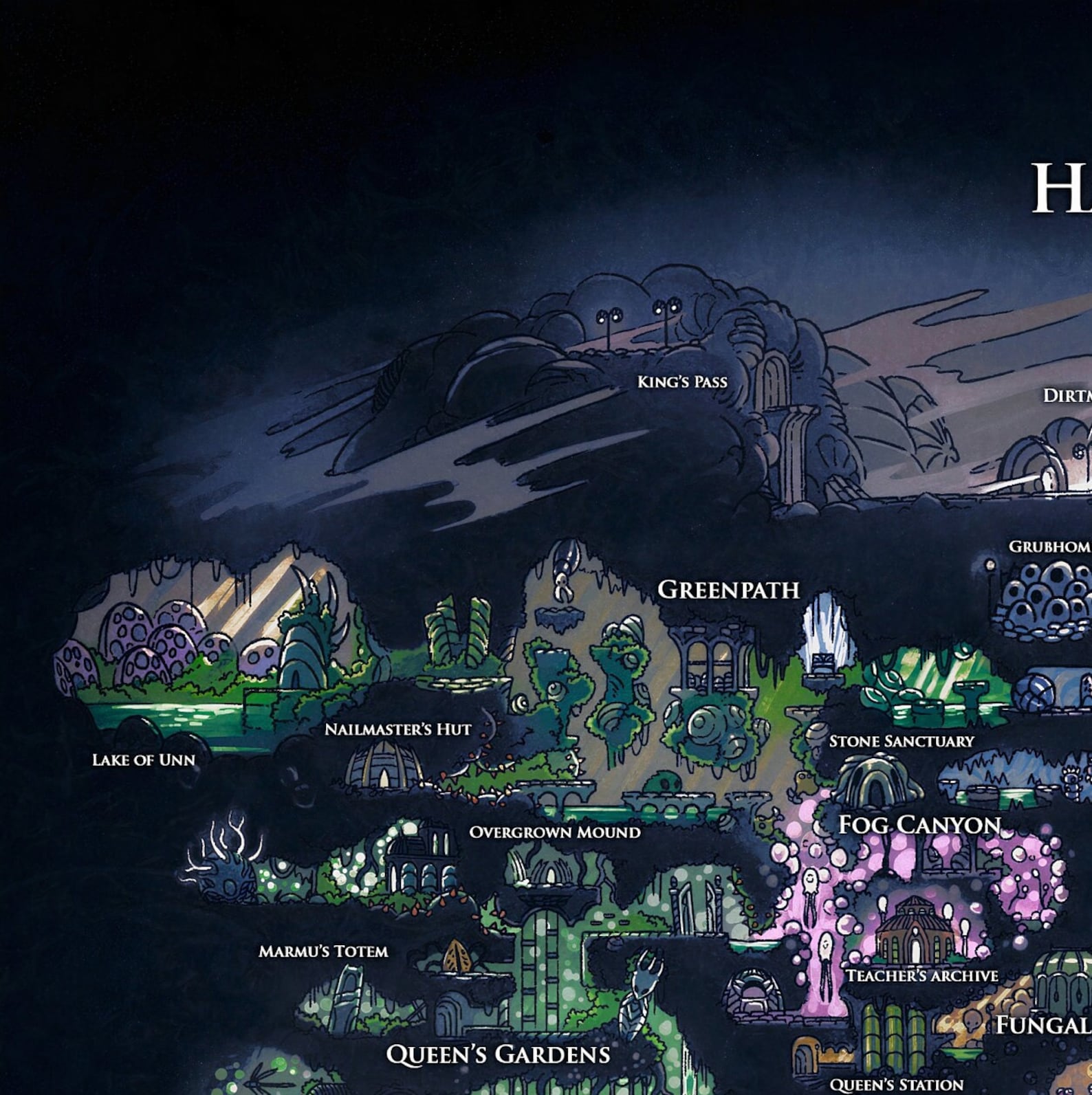 Hollow knight map poster - everythingpolf
