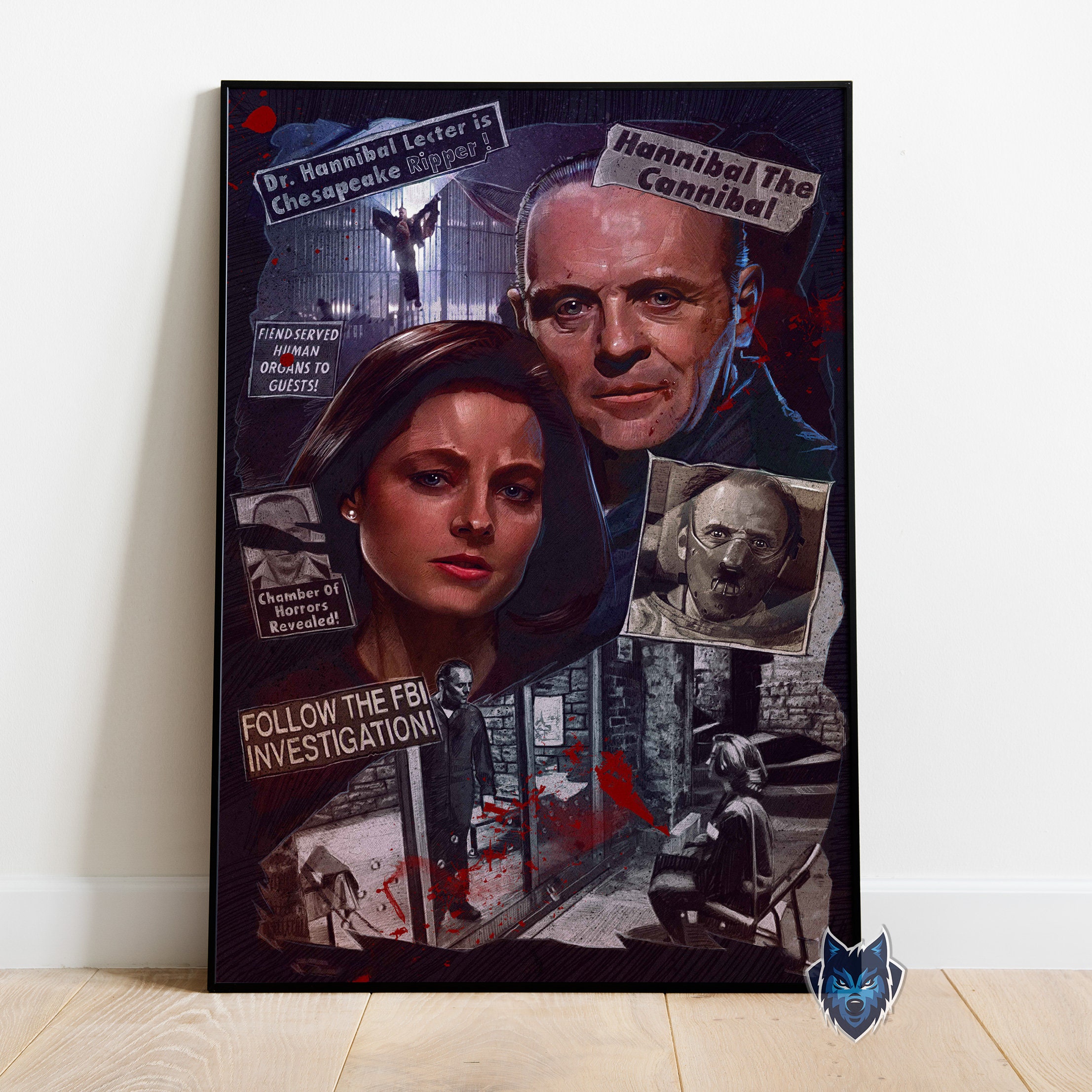 The Silence of the Lambs Poster, Hannibal Lecter Wall Art sold by Daisy ...