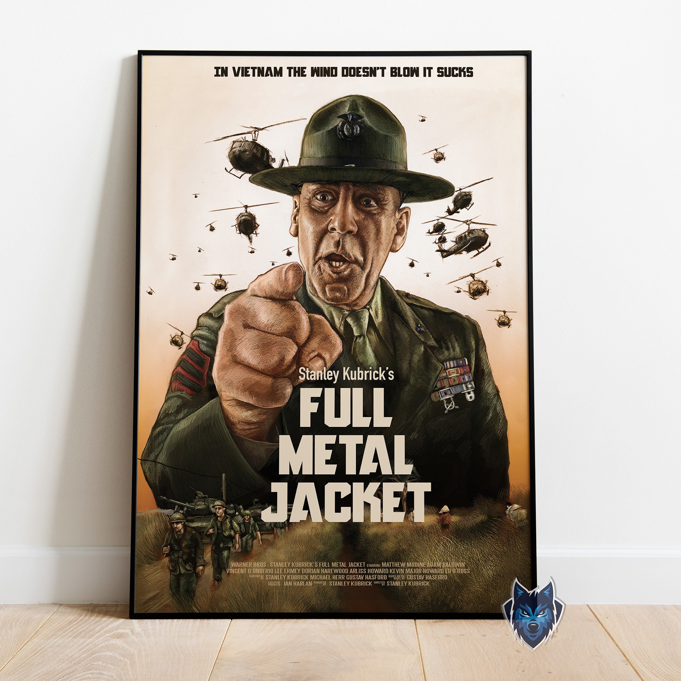 Full Metal Jacket Poster Matthew Modine Wall Art Rolled Etsy