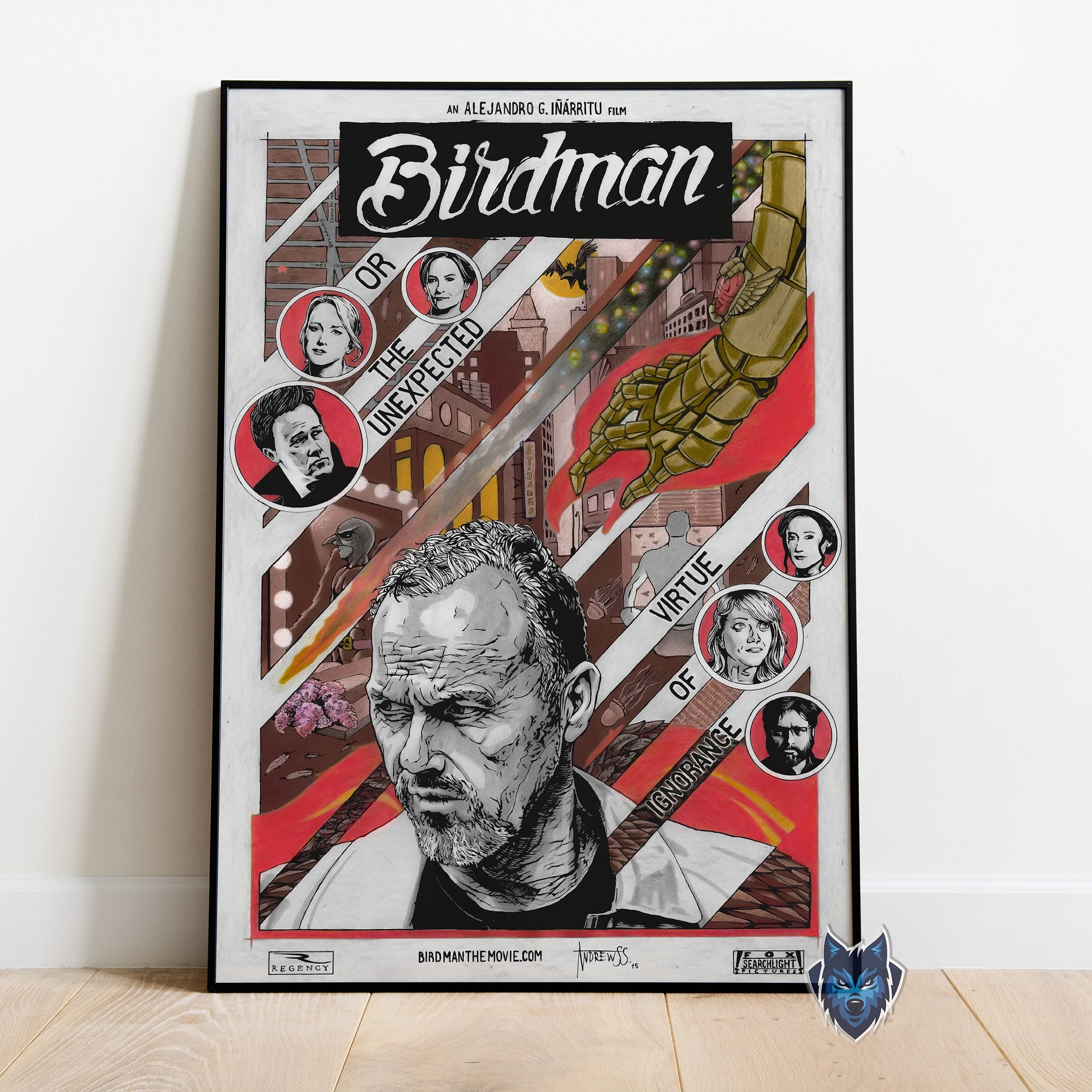 Birdman Poster, The Unexpected Virtue of Ignorance Wall Art, Rolled ...