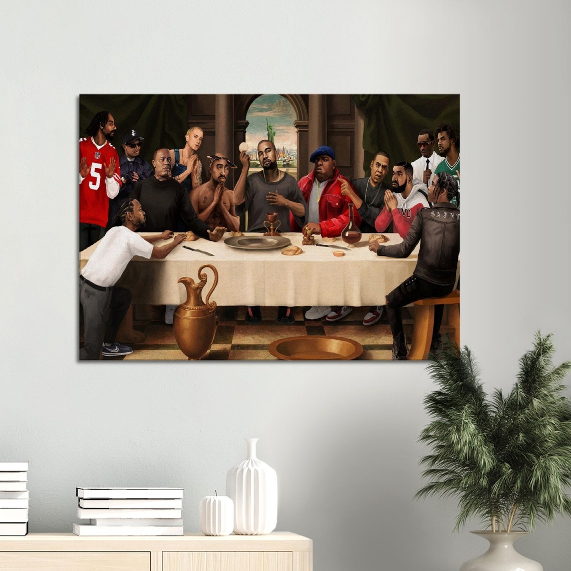 Rap Legends Last Dinner Poster 2pac & Biggie Wall Art Rolled - Etsy