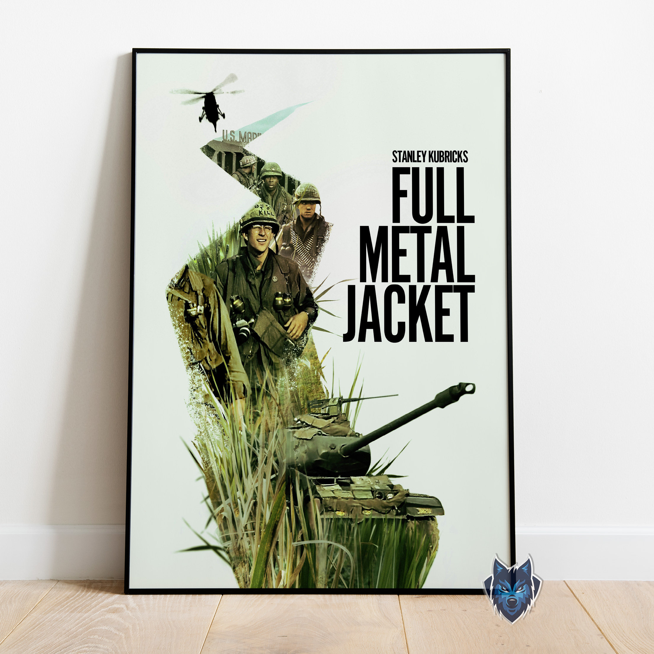 Full Metal Jacket Poster, Matthew Modine Wall Art, Rolled Canvas Print ...