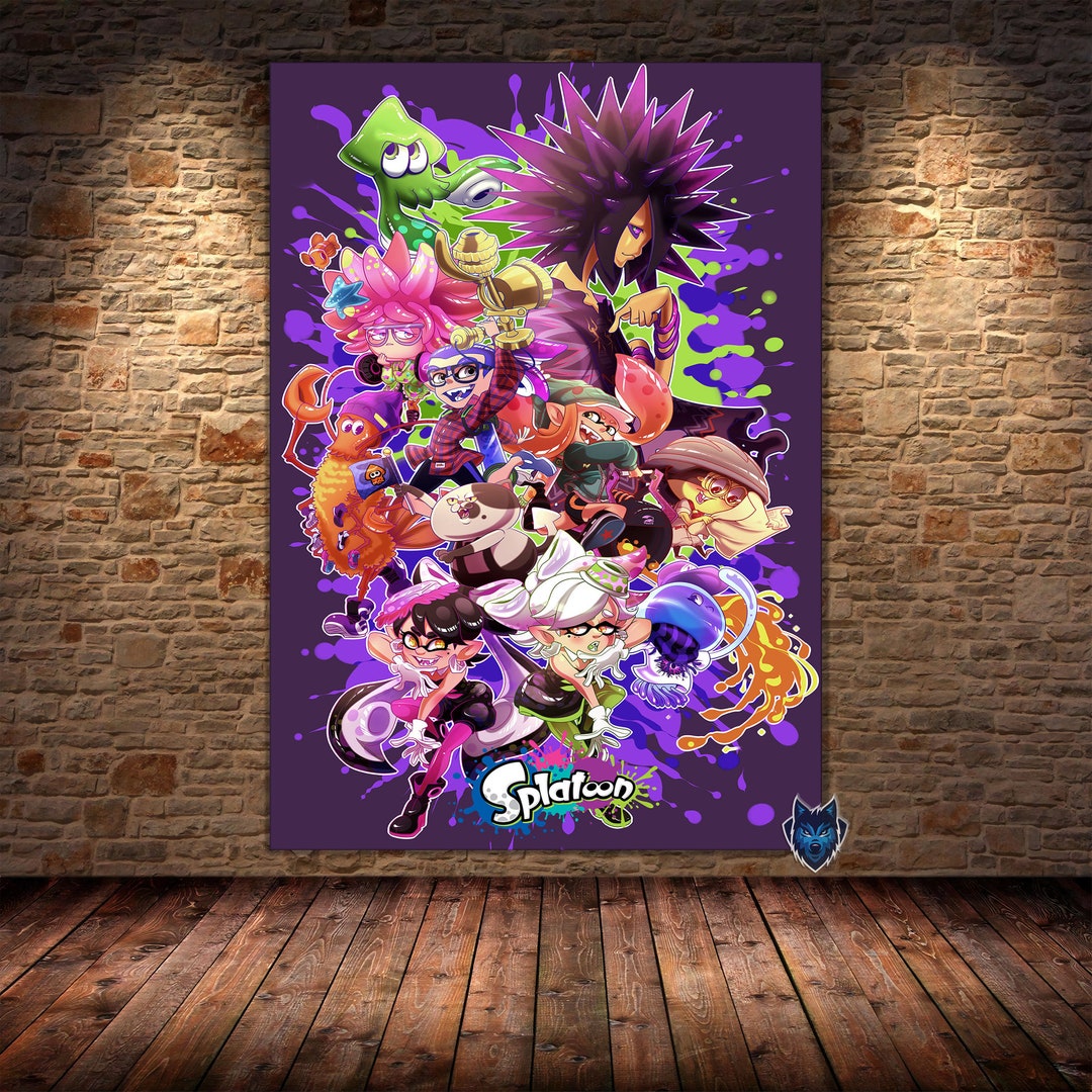 Splatoon Poster Inkadia Wall Art Rolled Canvas Print Game - Etsy
