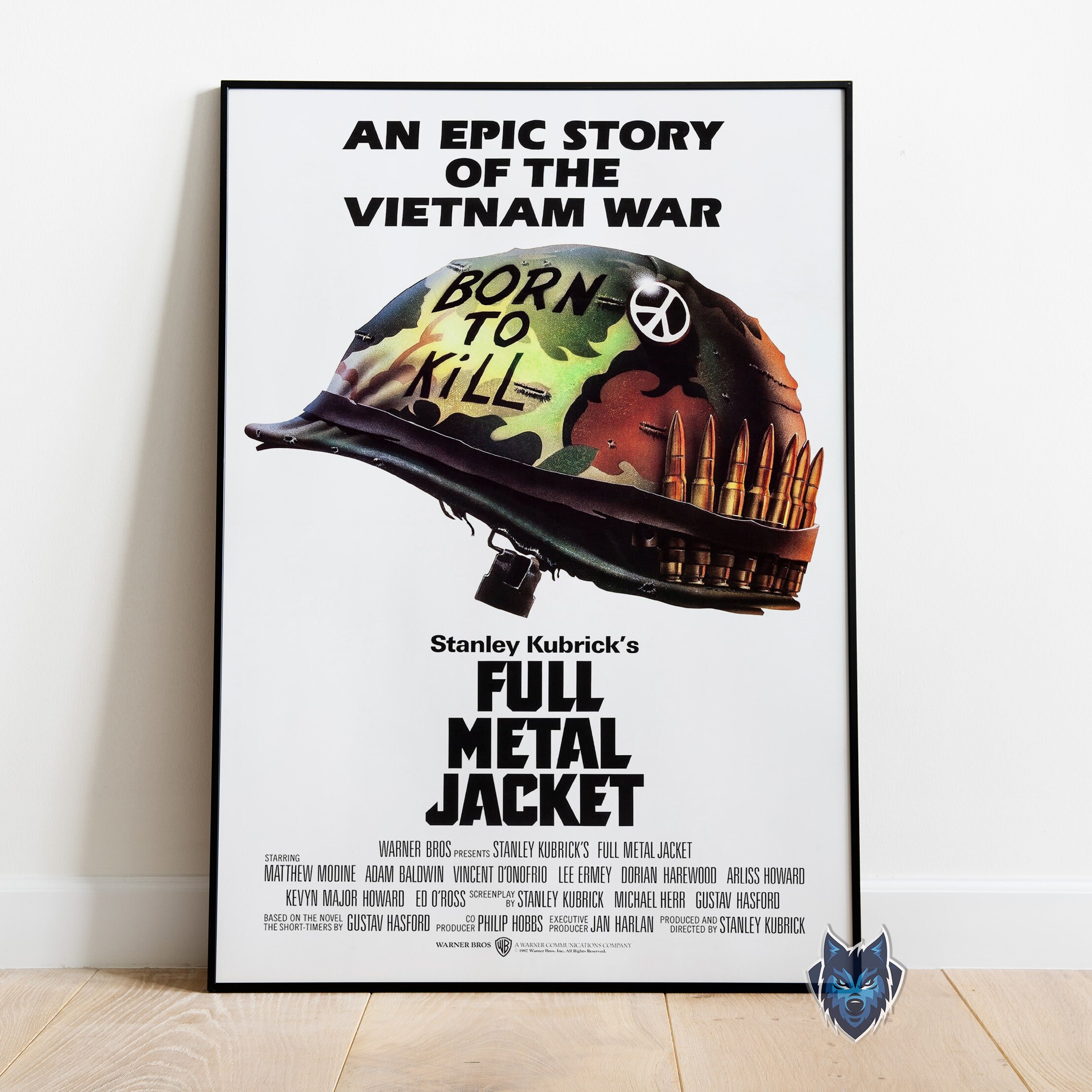 Full Metal Jacket Poster, Matthew Modine Wall Art, Rolled Canvas Print ...
