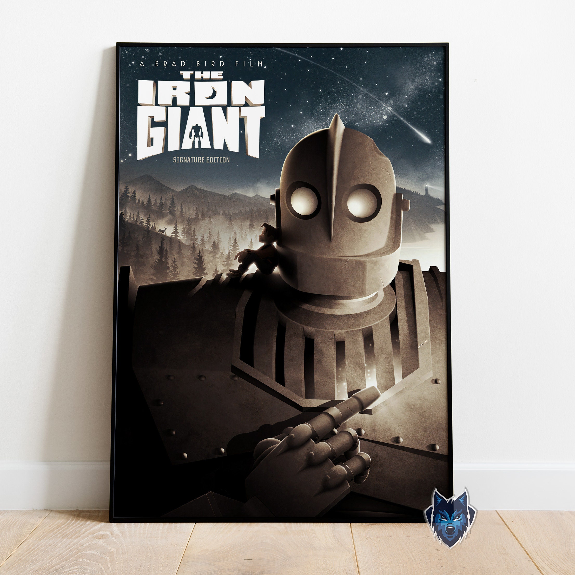 The Iron Giant Poster, Hogarth Hughes Wall Art, Rolled Canvas Print ...