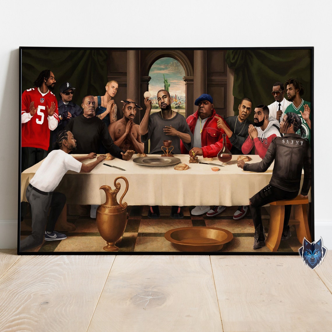 Rap Legends Last Dinner Poster 2pac & Biggie Wall Art Rolled - Etsy