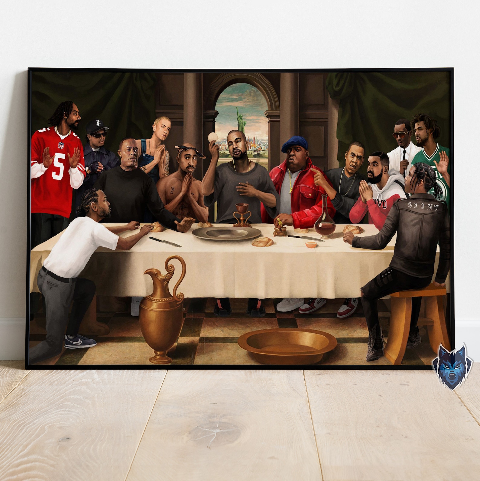 Rap Legends Last Dinner Poster 2pac & Biggie Wall Art Rolled - Etsy