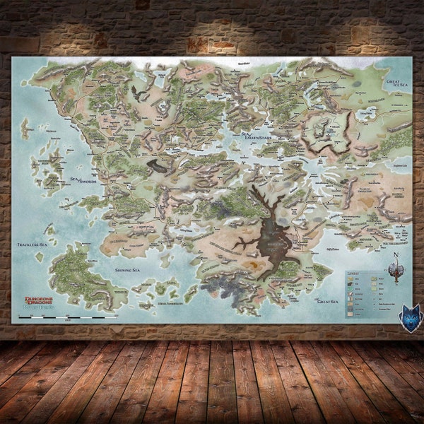 Forgotten Realms Map - Etsy