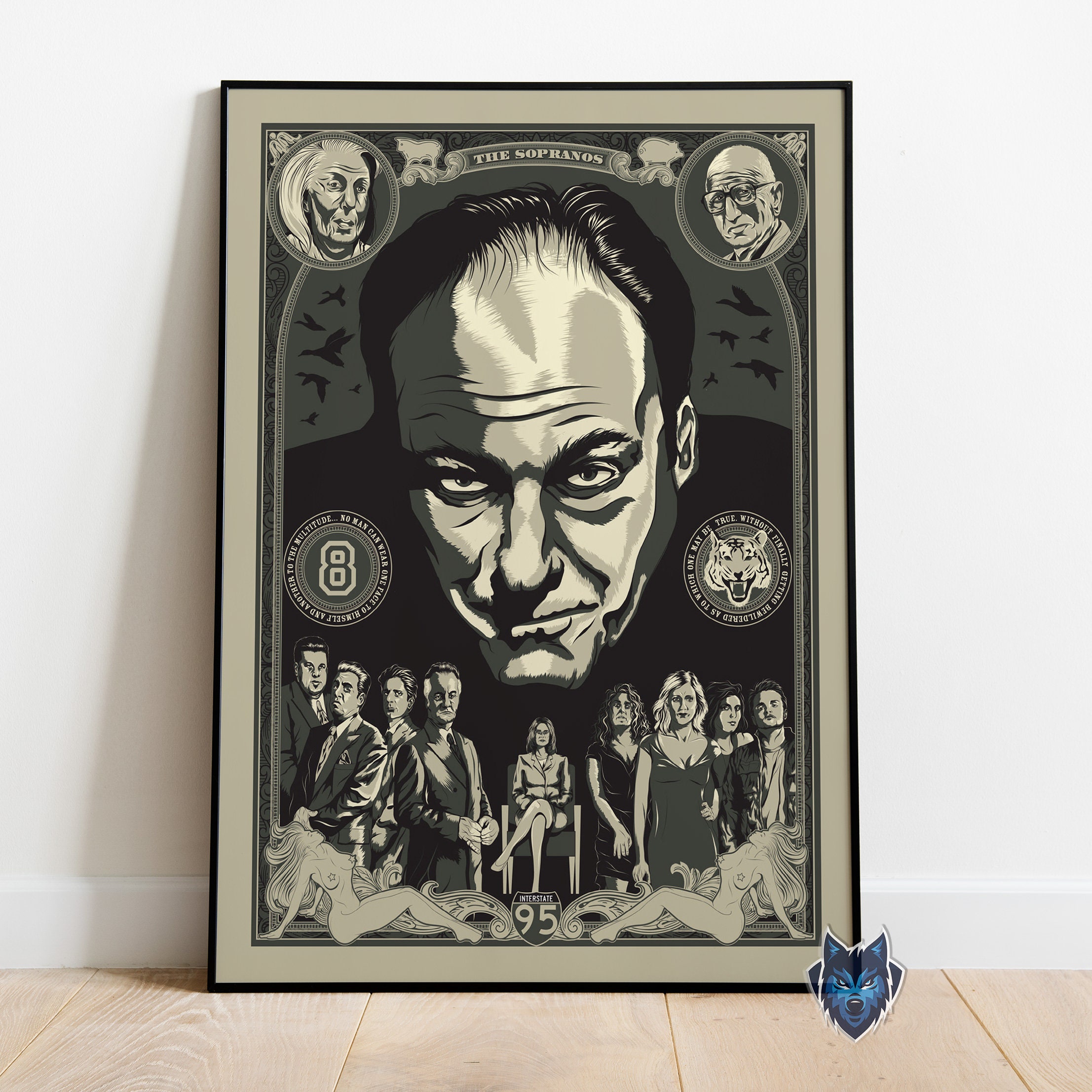 The Sopranos Poster, Tony Soprano Wall Art, Rolled Canvas Print, TV ...