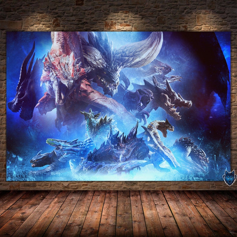 Monster Hunter World Poster Monster Hunter Rise Wall Art - Etsy
