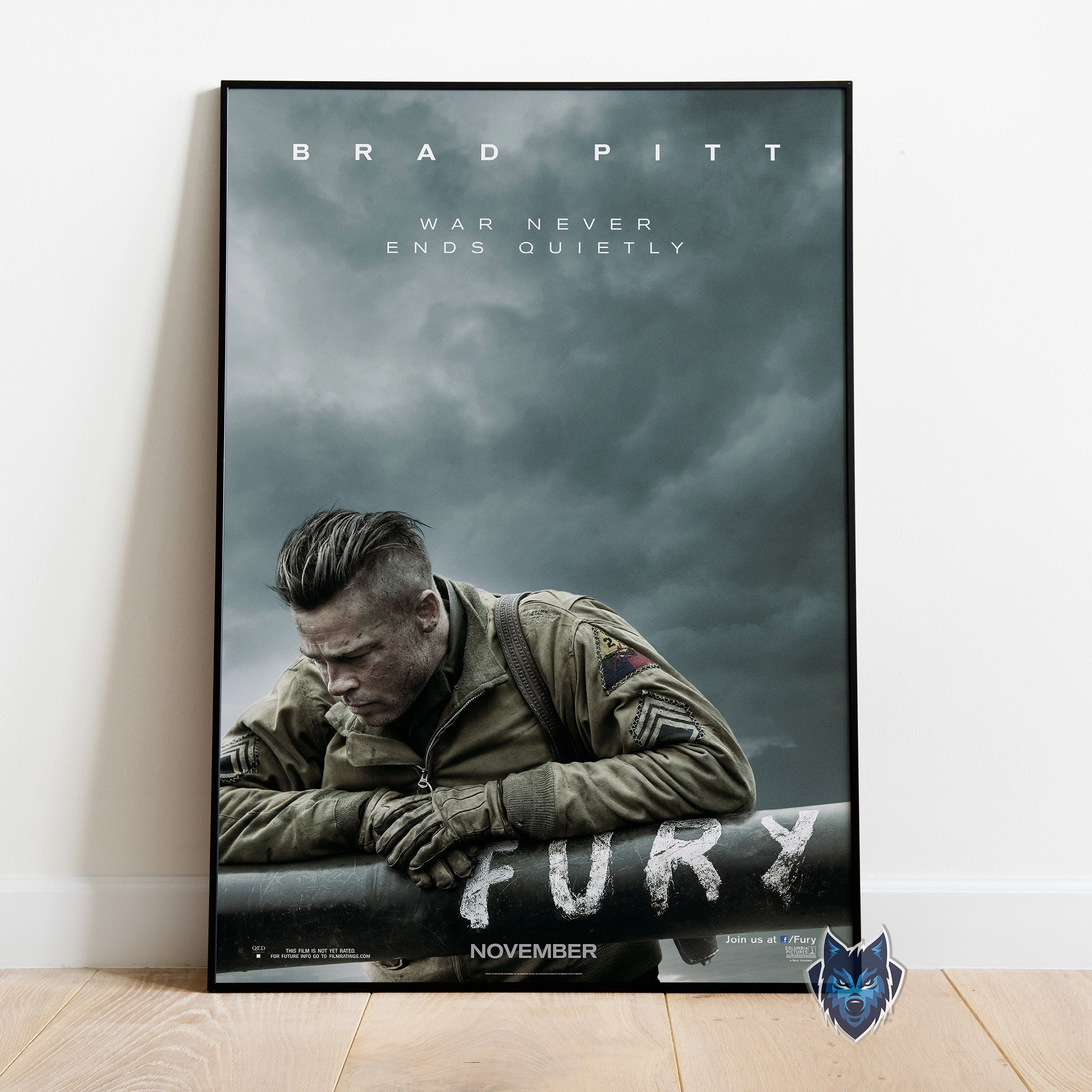 Brad Pitt Fury Poster