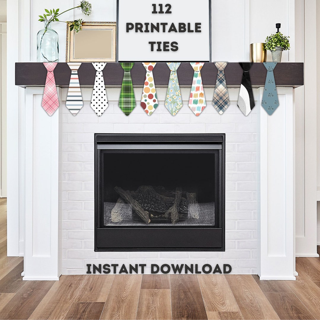 Printable Ties, Tie Banner, Tie Decorations, Father's Day, Missionary ...