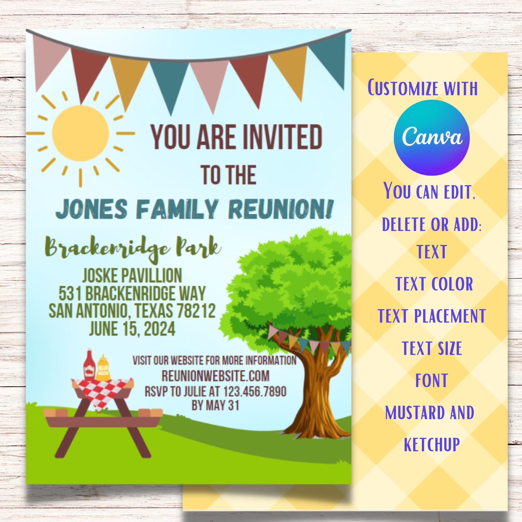Family Reunion Invitation | Save the Date Announcement | Customize Your ...