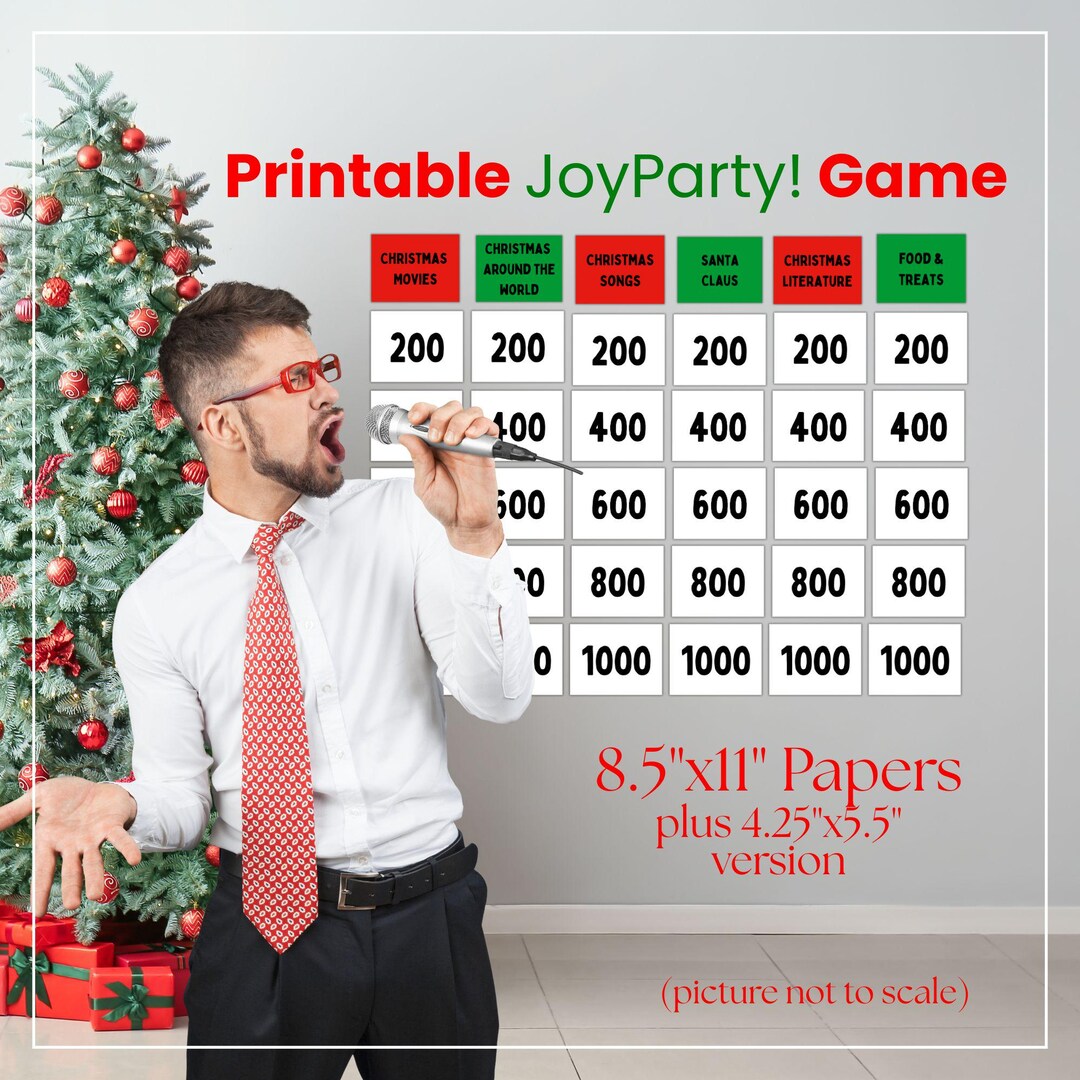 Christmas Jeoparty, Printable Office Game, Holiday Trivia, Popular TV ...