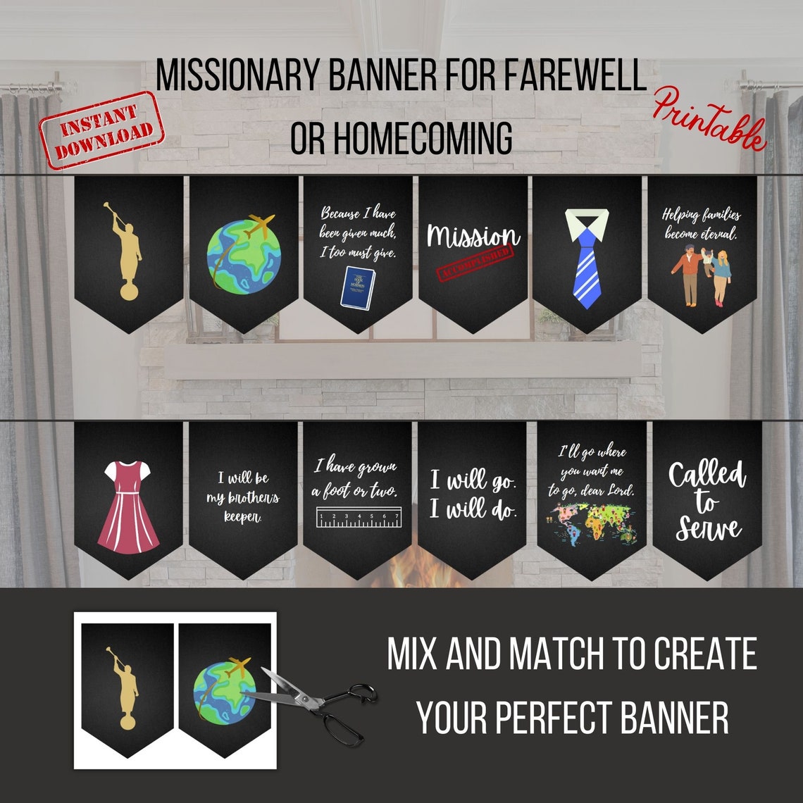 Mission Call Banner, Missionary Farewell, Mission Homecoming Party ...