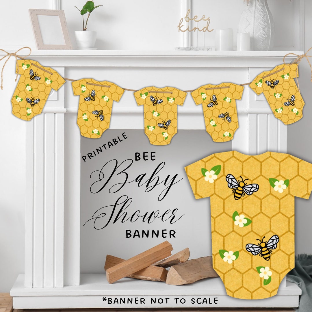 Printable Bee Baby Shower Banner, Onesie Banner, Mommy to Bee, Garland ...