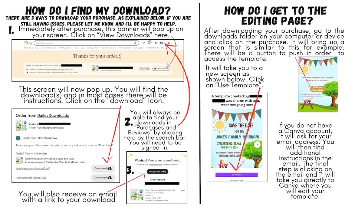 Family Reunion Invitation | Multi-day Family Reunion | Customize Your ...