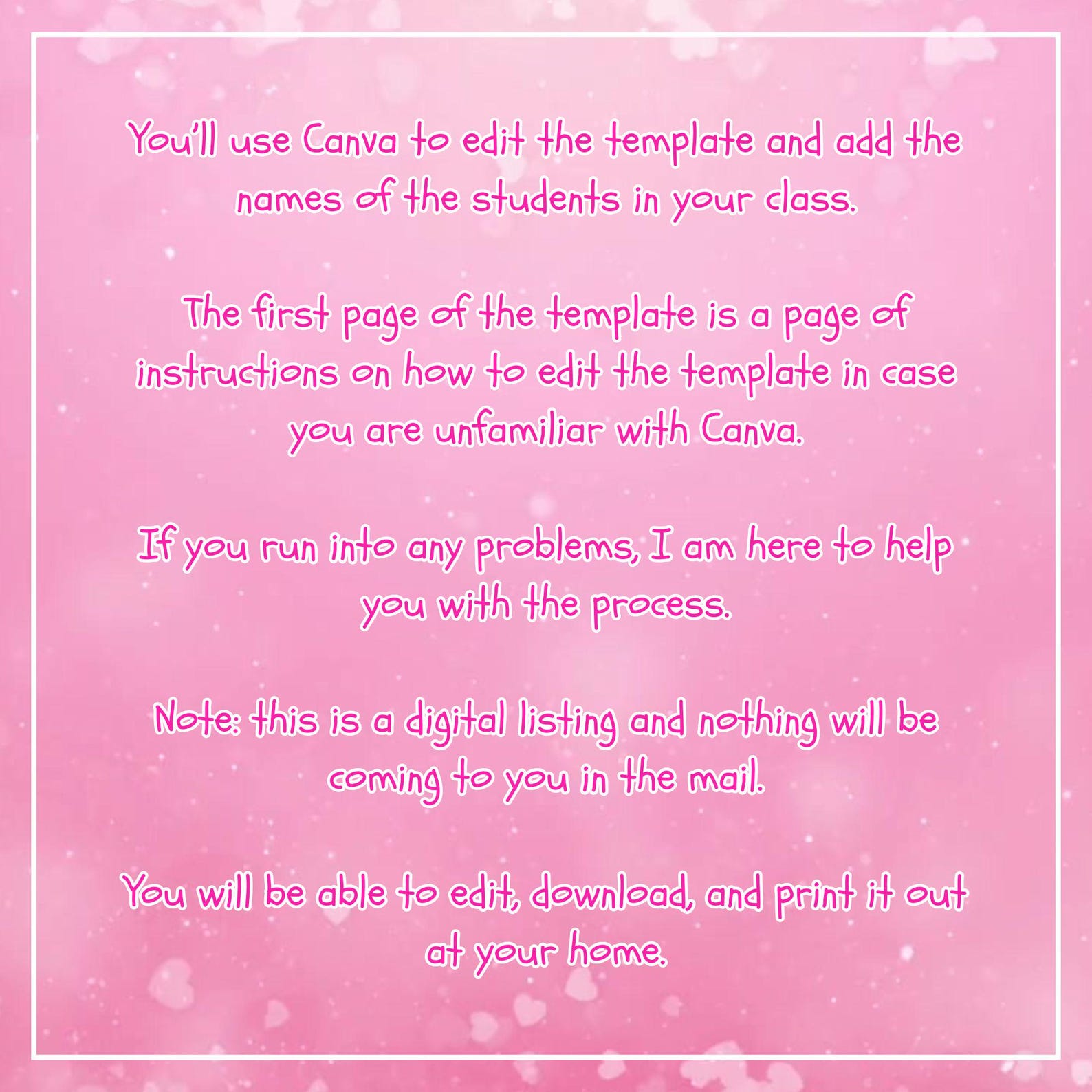 Valentine's Day Student List Template | List for Class Party | Editable ...