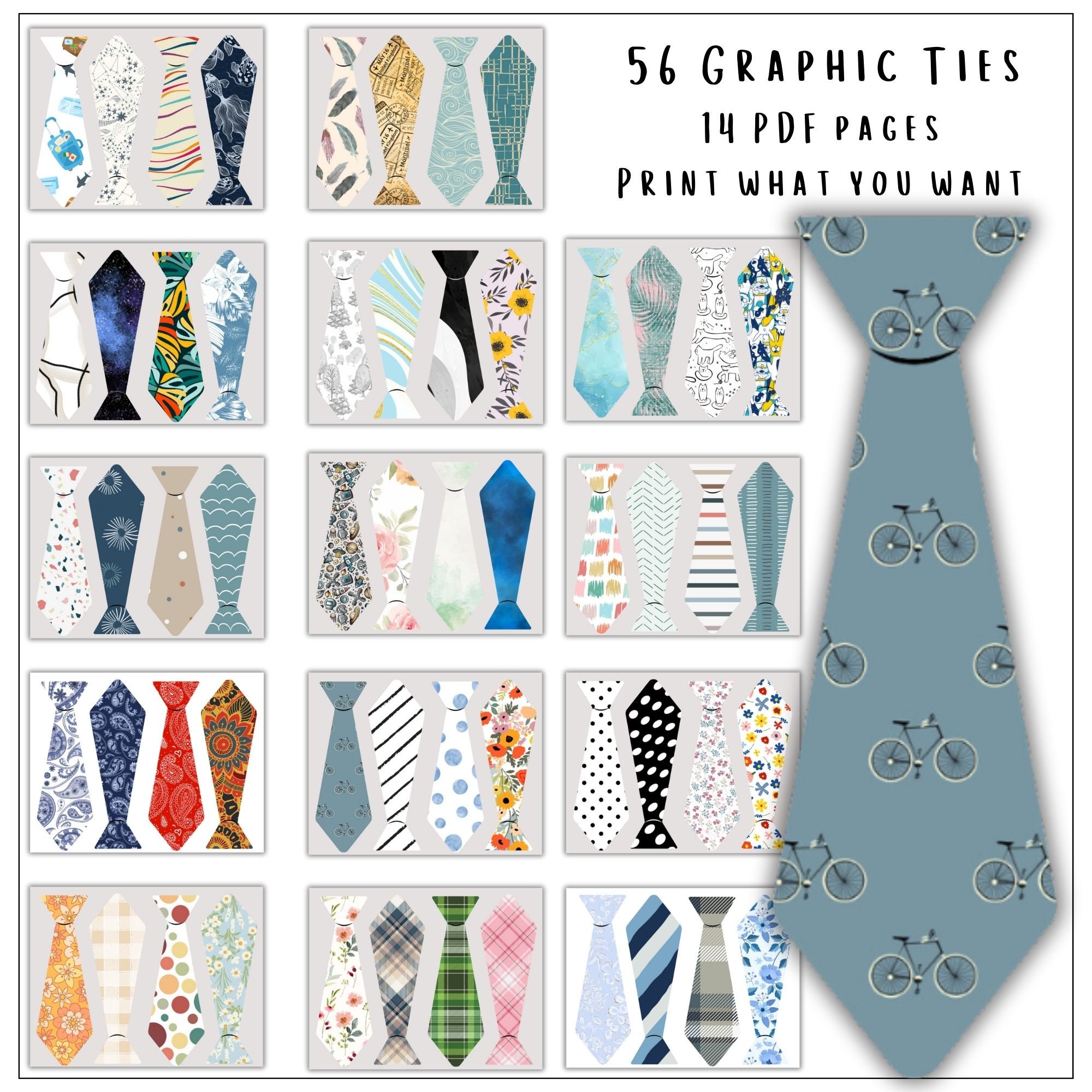 Printable Ties, Tie Banner, Tie Decorations, Father's Day, Missionary ...