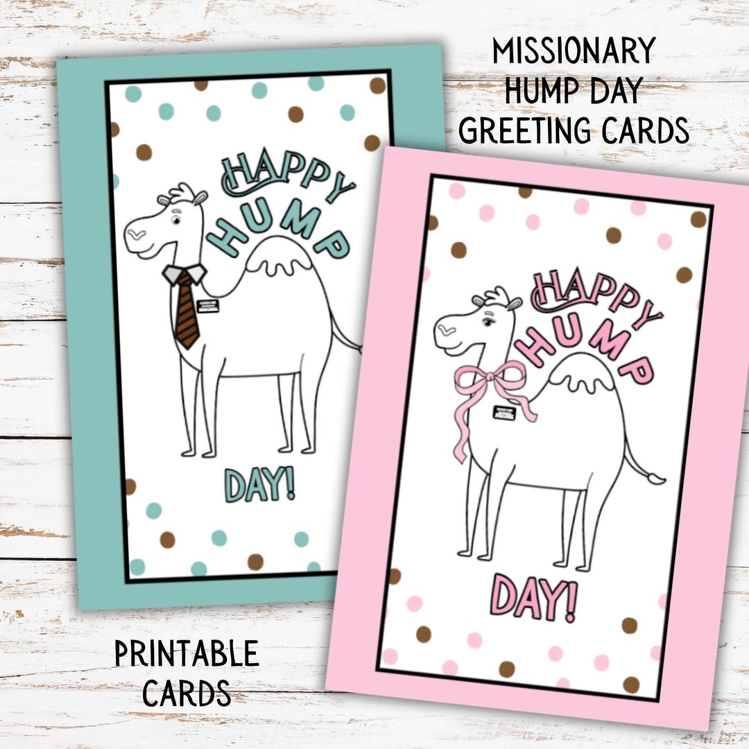 Missionary Hump Day Printable Greeting Card, Missionary Card for ...