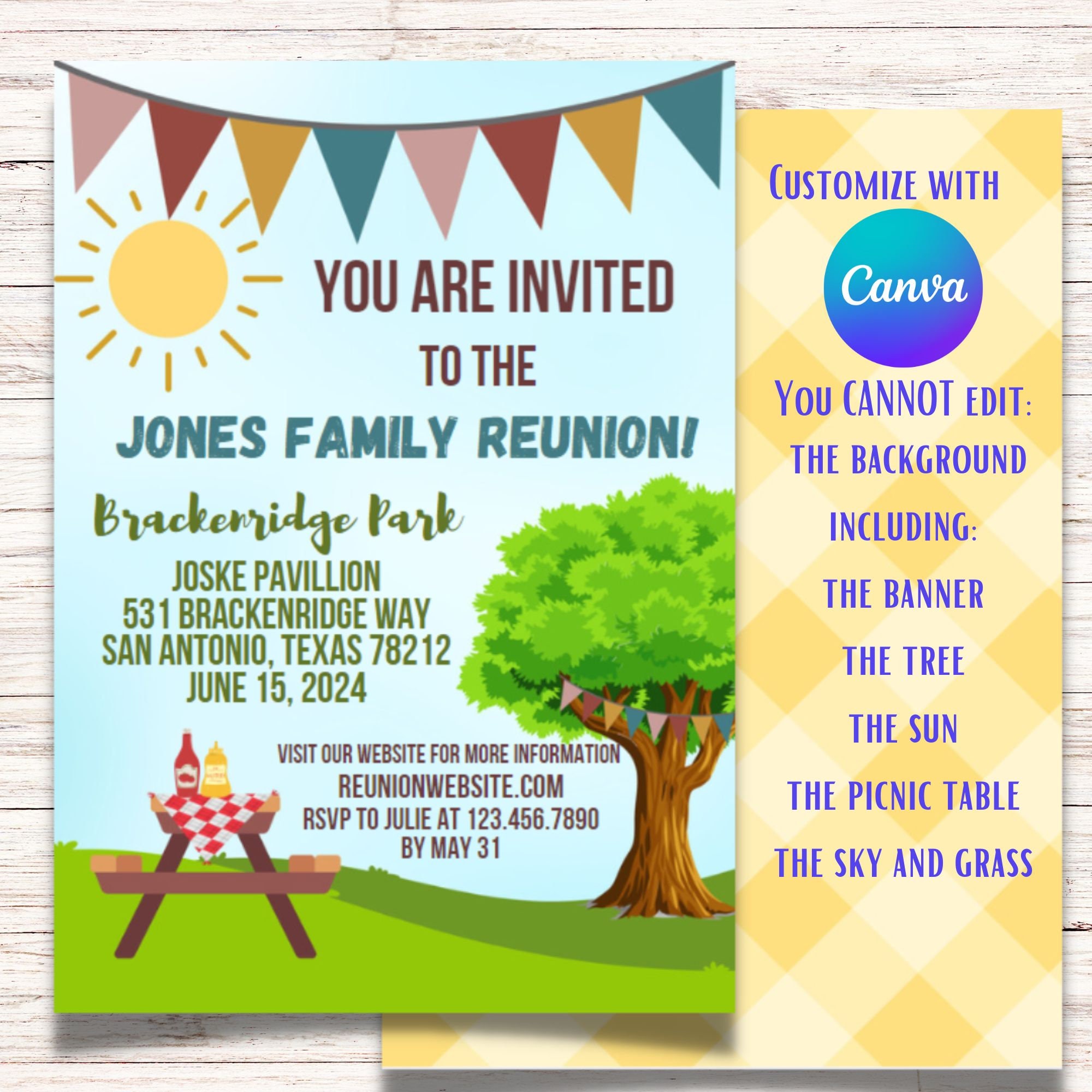 Family Reunion Invitation | Save the Date Announcement | Customize Your ...