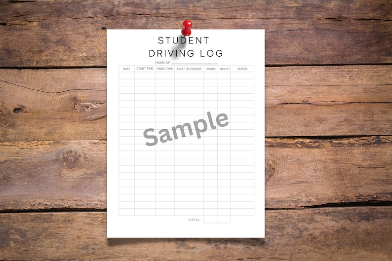 Student Driving Log | Learner Permit Log | Learner's Permit | Student ...