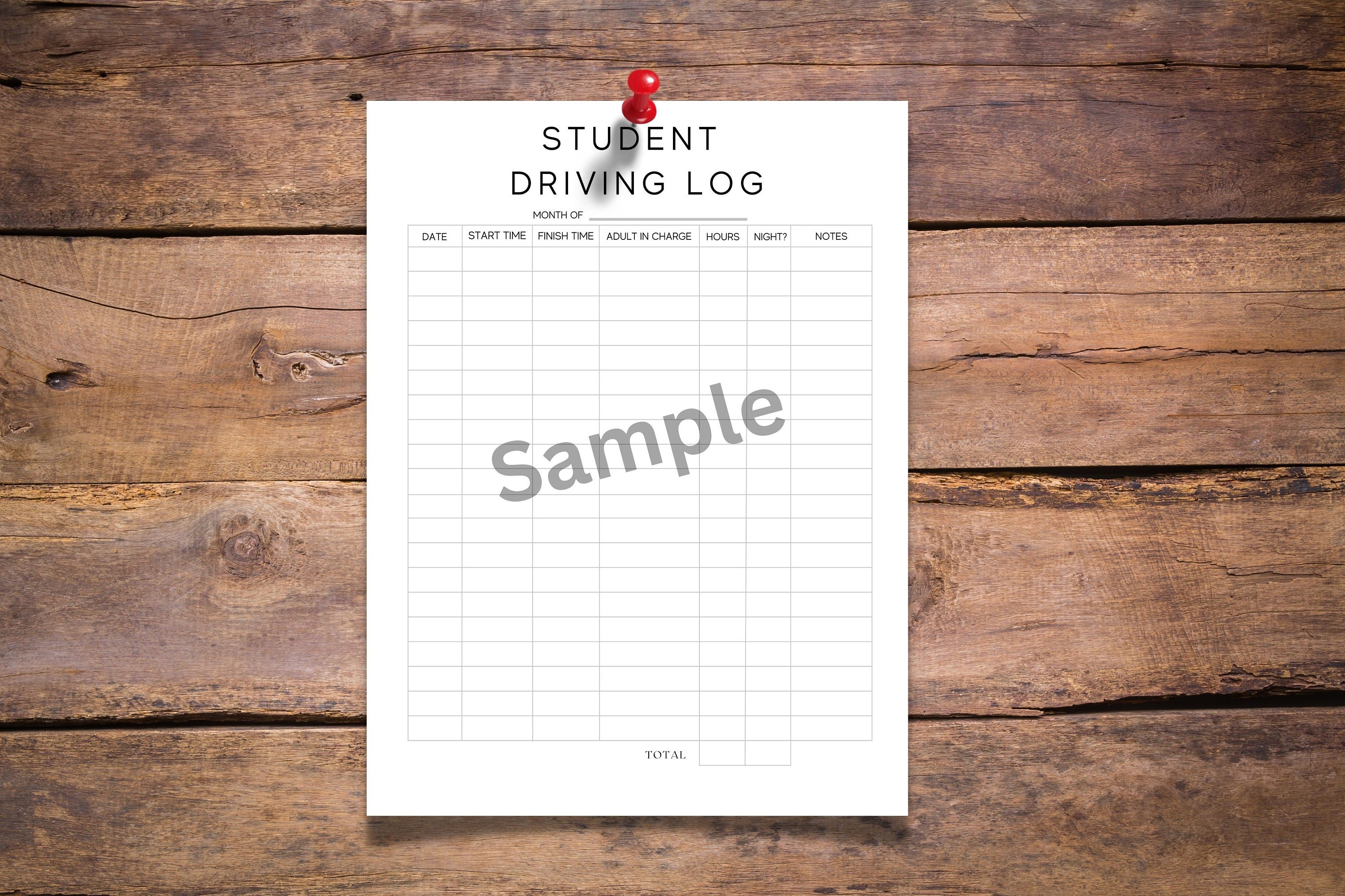 Student Driving Log | Learner Permit Log | Learner's Permit | Student ...