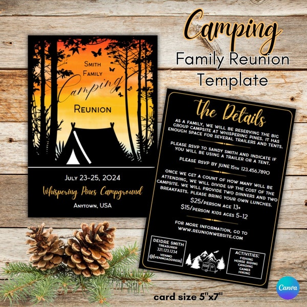 Family Camping Trip Invitations - Etsy
