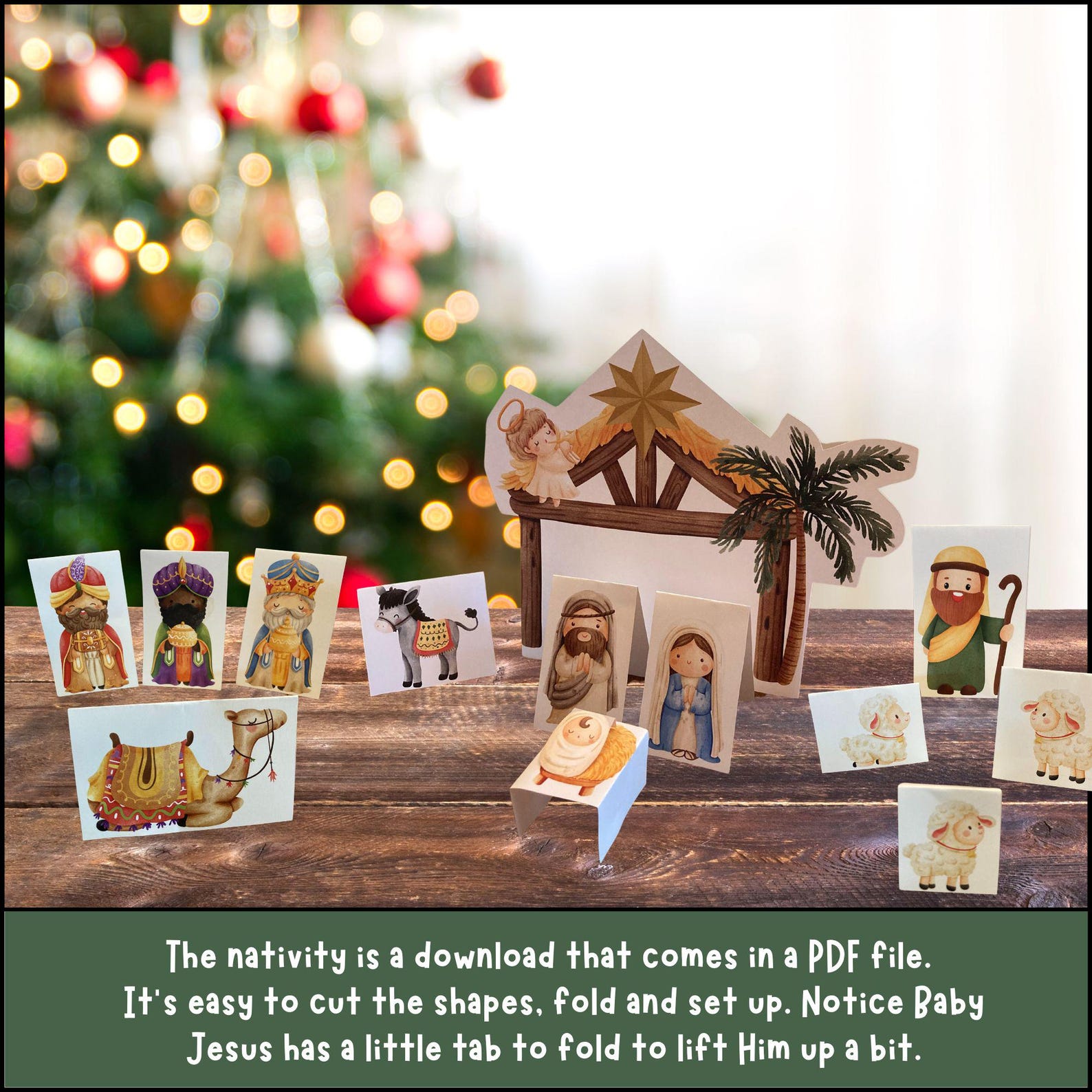 Paper Nativity Set, Countdown to Christmas, 12 Days of Christmas for ...