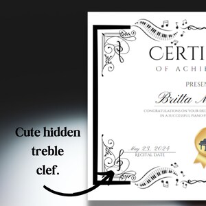 Piano Recital Program Template Bundle | Music Recital Certificate of ...