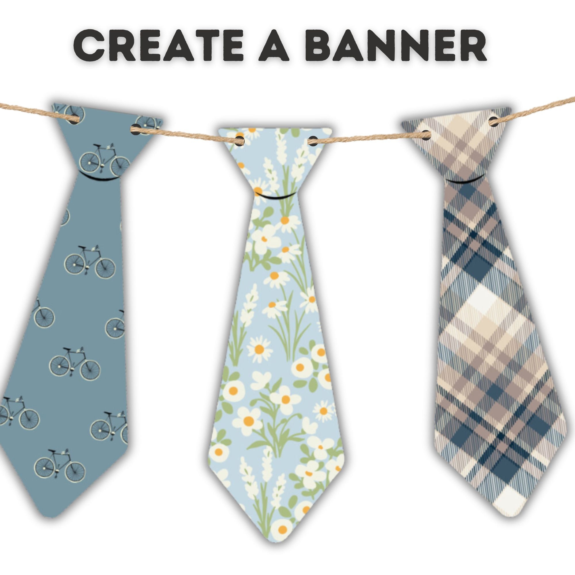 Printable Ties, Tie Banner, Tie Decorations, Father's Day, Missionary ...