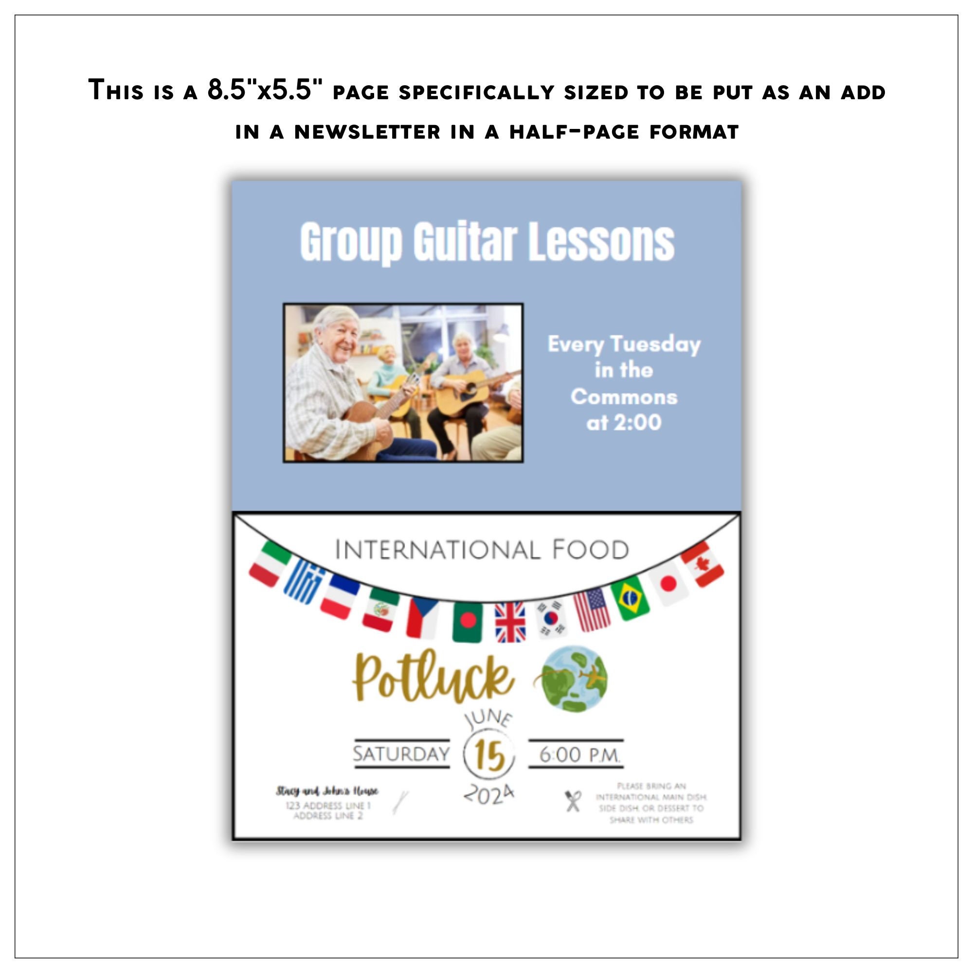 International Potluck Invitation, Multicultural Buffet, Ethic Foods ...
