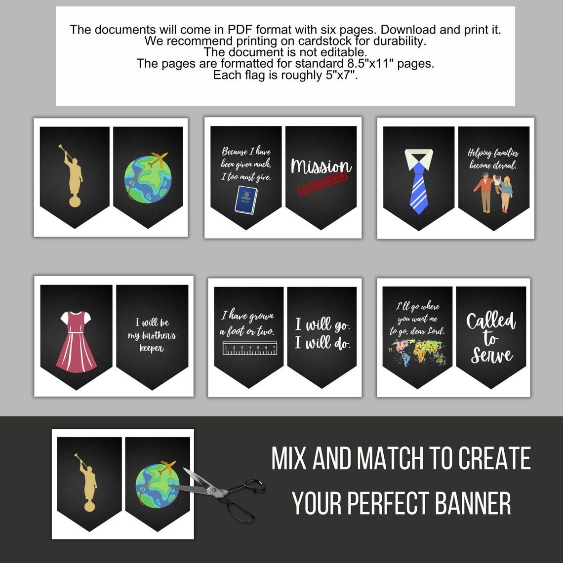 Mission Call Banner, Missionary Farewell, Mission Homecoming Party ...