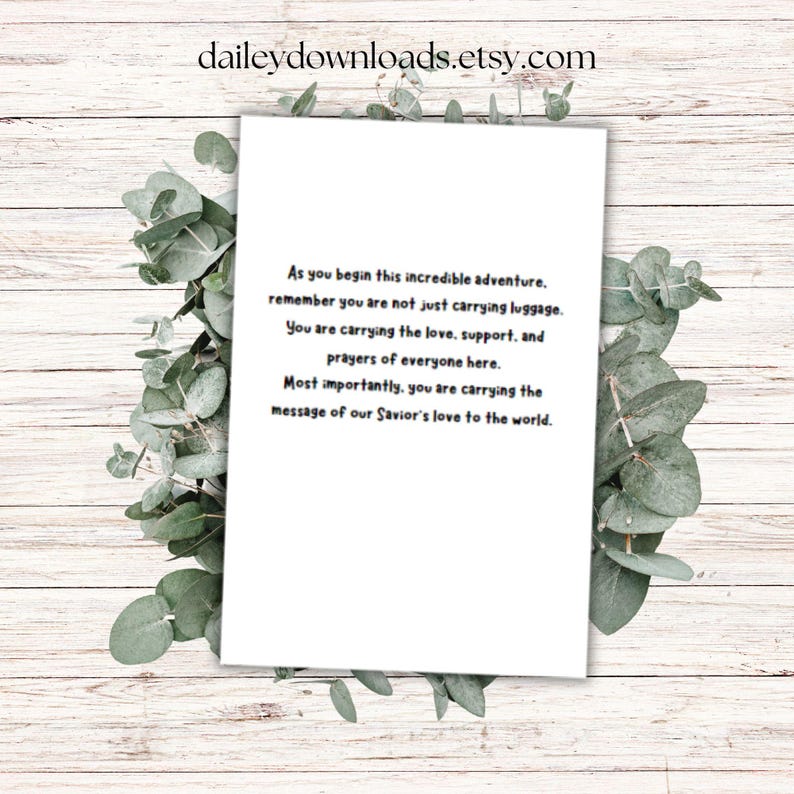 Missionary Greeting Card, Card for Missionaries, Card for Elders and ...