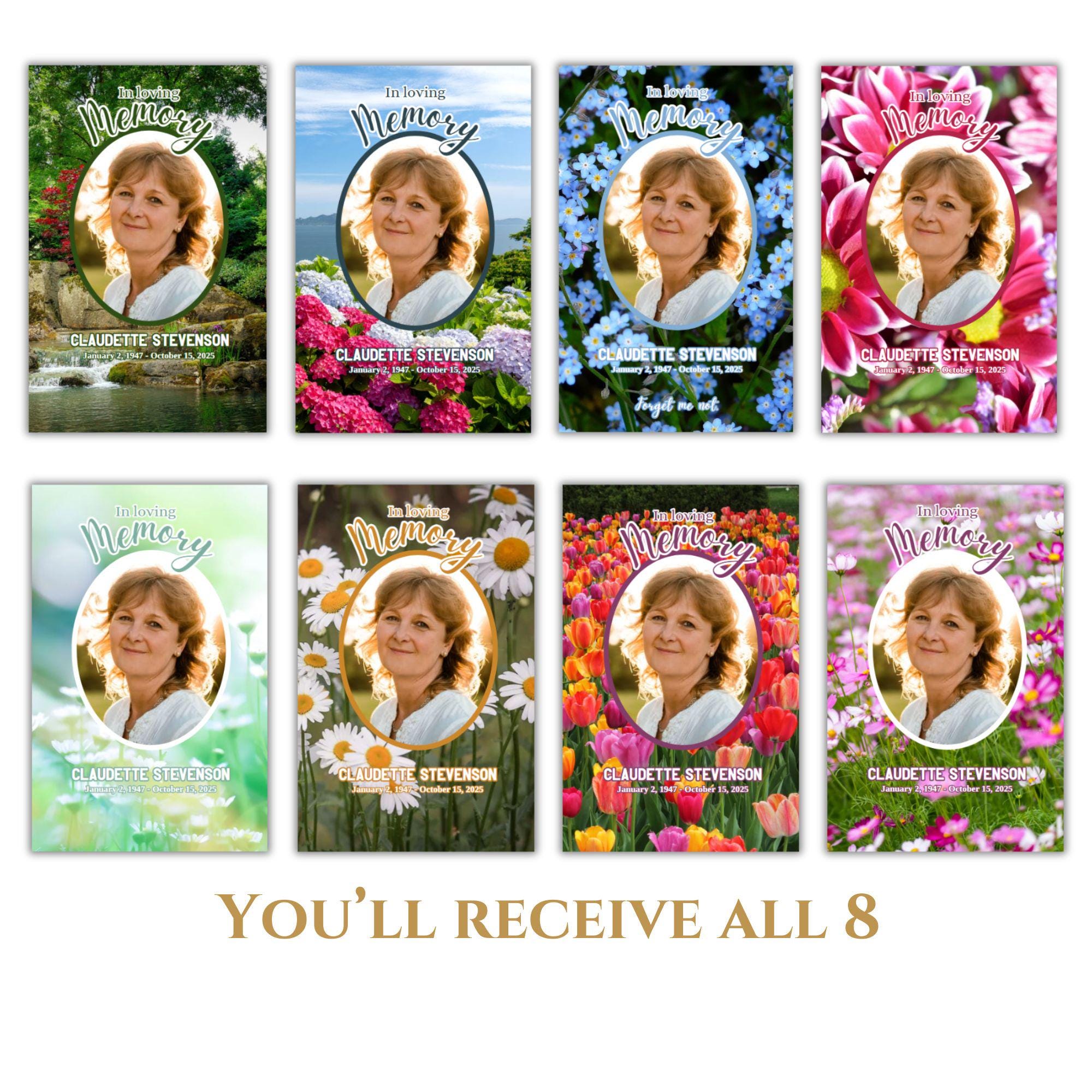 Floral LDS Funeral Program Template for Woman, Editable Funeral Service ...