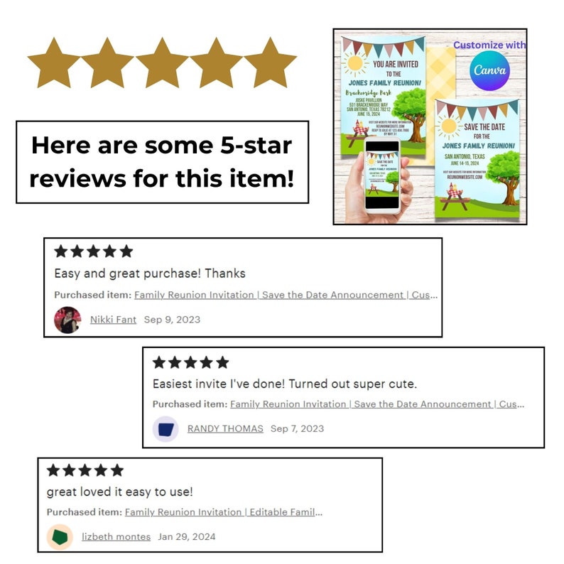 Family Reunion Invitation | Save the Date Announcement | Customize Your ...