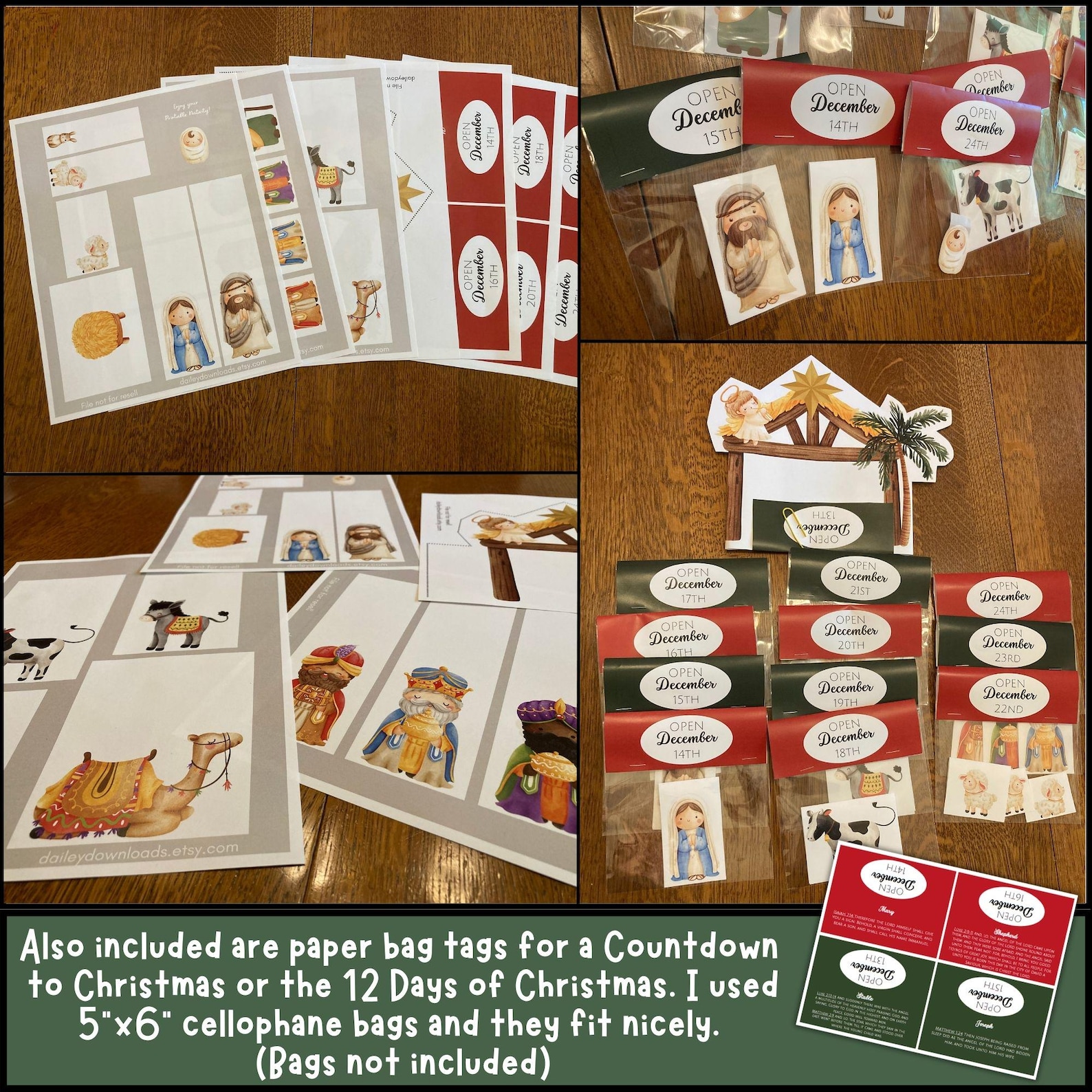 Paper Nativity Set, Countdown to Christmas, 12 Days of Christmas for ...